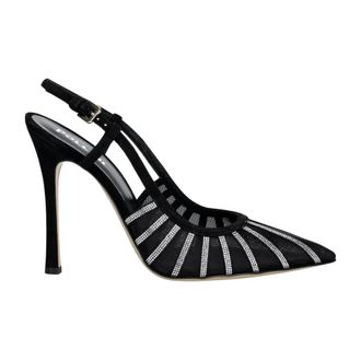 Pollini Kristallbesetzte Mesh-Pumps - - Shoes - Damen - Schwarzk - 41 EU