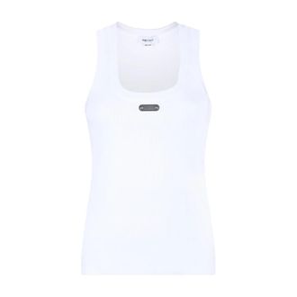 Alexander McQueen Wei&szlig;e Logo Plaque Tank Top - - Tops - Damen - Wei&szlig; - S