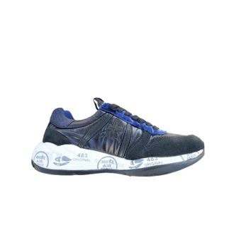 Premiata Layla Mixed Leather Lace-up Sneakers - - Shoes - Herren - Schwarzk - 40 EU