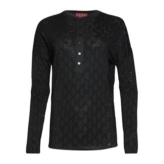 Gucci L/S T-shirt - - Tops - Damen - Schwarzk - S