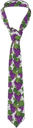 Generic Cravate Vigne Violette Et Feuilles Fine Necktie Confortable Cravate Pour Homme Pour Accessoires F&ecirc;te Mariage