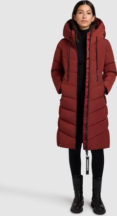 Khujo Steppmantel KHUJO MIKIA2, Damen, Gr. XS, dunkelrot, 100% Polyester, unifarben, regular fit, eingesetzt elastischer Bund, M&auml;ntel Steppmantel, Topseller