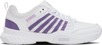 K-Swiss Damen Court Express 2 Tennis Shoe, White/Purple Haze/Neon Lavender, 37.5 EU