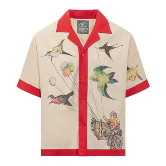 KidSuper Studios Homme, Chemises, Multicolore, Taille: S Balloon Bird Button Up