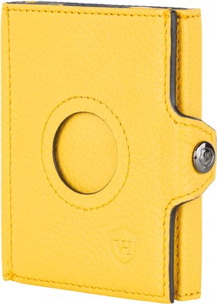 Von Heesen Airtag Slim Wallet mit XXL M&uuml;nzfach & RFID-Schutz - Airtag Portmonee Herren klein aus echtem Leder - Mini Geldb&ouml;rse - Kreditkartenetui Kartenetui - Po