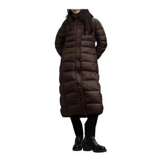 Blauer Langer Daunenparka - - Coats - Damen - Braun - XL