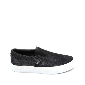 Vans Femme, Chaussures, Noir, Taille: 38 1/2 EU Chaussure Slip-On en daim semelle en caoutchouc