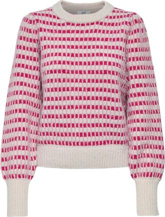 Jacqueline de Yong JdY Damen Jdysigrid Life L/S On Puff Pull KNT Noos, Cement, S