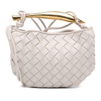 Bottega Veneta Chalk Baby Lambskin Intrecciato Sardine