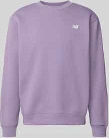 New Balance Sweatshirt mit Rundhalsausschnitt und Label-Stitching