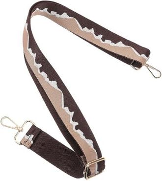 Yarnow Bandouli&egrave;re De Paquet Large R&eacute;glable 3,8 Cm Polyester Noire Boucle Dor&eacute;e Claire Pour Paquet &agrave; Main Femme Usage Quotidien Confortable Robuste