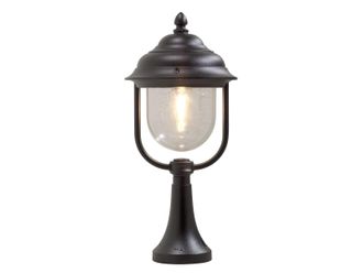 Konstsmide Landhaus LED Sockelleuchte, Laterne f&uuml;r au&szlig;en H&ouml;he 54cm, schwarz