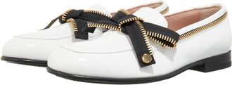 Moschino Loafer - Bow Zip - Gr. 39 (EU) - in Wei&szlig; - f&uuml;r Damen