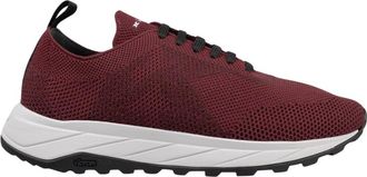 Kiton Homme, Chaussures, Rouge, Taille: 43 EU Baskets Regular Textured 100% Handmade