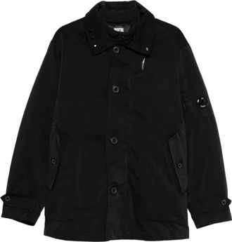 C.P. Company C.p. Company, Homme, Vestes, Noir, Taille: XL Micro Kei Hooded Drawstring Coat