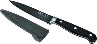 Kuhn Rikon 36036 Messer Noir Küchenmesser 25,5 cm geschmiedet schwarz m. Klingenschutz