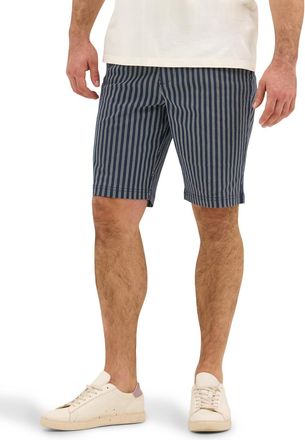 Lee Herren Extreme Motion Flat Front Shorts, Mood Indigo-Streifen, 56
