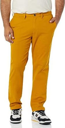 Amazon Essentials Pantalon Chino Extensible, Style Décontracté, Coupe Skinny Homme, Fauve Foncé, 34W / 28L