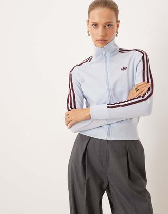 adidas Originals Firebird - Klassisches Trainingsoberteil in Blau und Kastanienbraun
