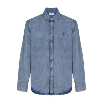 Ami Denimhemd mit Knopfleiste - - Shirts - Herren - Blau - S