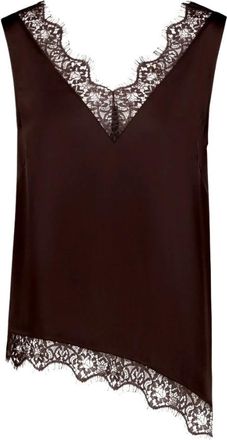 Zero &deg;C &Auml;rmellose Satinbluse - - Tops - Damen - Braun - S
