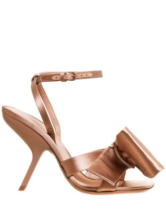 Ferragamo sandales à noeud asymétrique 105 mm - Tons neutres