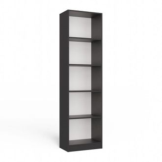 Topeshop Kaffi - Bibliothèque pour salon ou chambre - 5 tablettes - 50x30x182cm - Étagère à livres