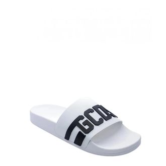 GCDS Sportliche wei&szlig;e Herren-Slider mit Logo-Kette - - Shoes - Herren - Wei&szlig; - 40 EU