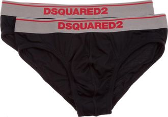 Dsquared2 Schwarze Slips mit Logo-Details - - Underwear - Herren - Schwarzk - S