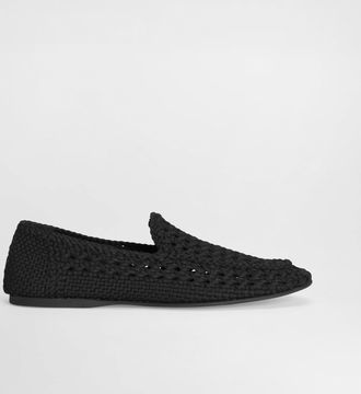 Dolce & Gabbana Slipper Aus Geflochtenem Textil - Mann Driver Und Mokassins Schwarz 40.5