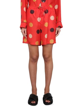 Aspesi Silk Elastic Drawstring Shorts - Orange