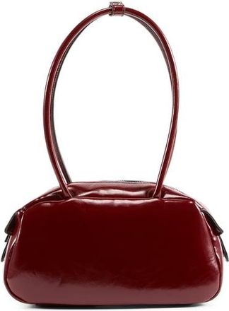 Au Printemps Paris Sac &agrave; main effet cuir rouge
