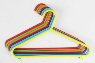 Tom Rusborg 24x 6er Set Kinder Kleiderb&uuml;gel bunt mini klein Kleidung aufh&auml;ngen Kunststoff