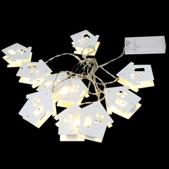 OSALADI Weihnachtsbeleuchtung Kabinenform Led Lichterkette Holzhaus Batteriebetrieben Verbindbar Stimmungsvolle Dekoration F&uuml;R Innen Und Au&szlig;En Party Hochzeit 