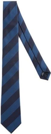 Au Printemps Paris Cravate ray&eacute;e en soie