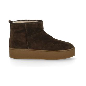 Hogan Femme, Chaussures, Brun, Taille: 38 1/2 EU Bottines &agrave; Cheville en Daim