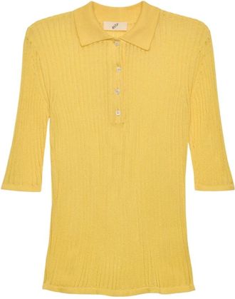 Bite Studios Femme, Tops, Jaune, Taille: 36 FR Cotton Net Rib Top