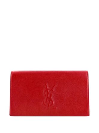 Saint Laurent Belle de Jour Leather Large clutch bag - Rouge