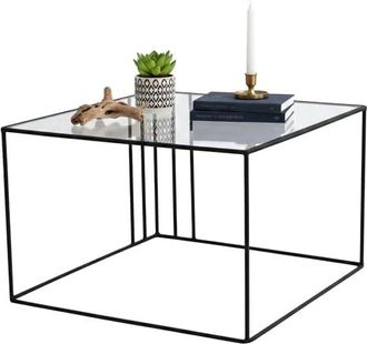 Dmora Couchtisch Doradus 55x55x36h cm Schwarz Quadratisch