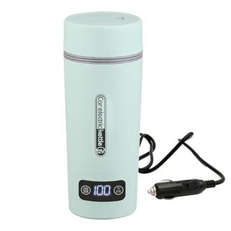 Generico Tasse chauffante portable, bouilloire électrique pour voiture, bouteille électrique pour thé et café 12 V avec 4 réglages de température - Tasse de bo