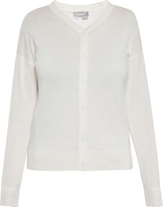 Usha Strickjacke Damen Wollwei&szlig;