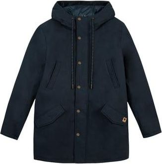 Faguo Parka droit &agrave; capuche en coton m&eacute;lang&eacute;