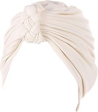 Generic Chapeau de t&ecirc;te ethnique pour femme Cancer Couverture turban Bandeau dentra&icirc;nement, beige, Taille unique