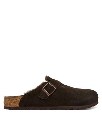 Birkenstock Pantoletten Boston Fur 1020567 Braun