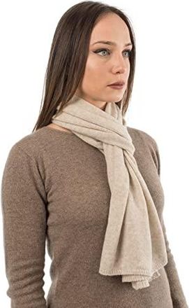 DALLE PIANE CASHMERE &Eacute;charpe 100% cachemire - Made in Italy - Femme/Homme, Couleur: Beige, Taille unique