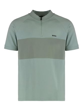 BOSS Poloshirt mit Rei&szlig;verschluss - Gr&uuml;n