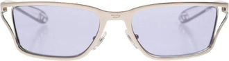Diesel unisex, Accessoires, Gris, Taille: 58 MM Lunettes de soleil rectangulaires
