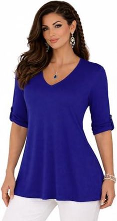 Eye Catch EyeCatch Plus - Tunique basique col en V - Shellie - Femme - Grandes Tailles