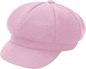 Generic Chapeau Femme Automne et Hiver Chaud Mode Laine B&eacute;ret Peintre Dome Tendance Chapeau Feutre B&eacute;ret Basque, Rose, taille unique