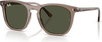 Ray-Ban Rb2210 Sonnenbrillen Hellbraun Transparent Fassung Gr&uuml;n Glas 53-21